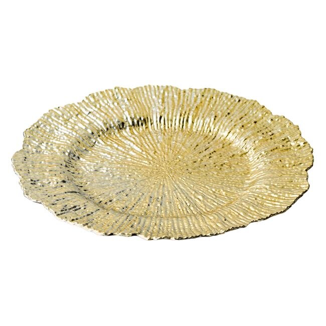 Platou decorativ, 32.5x2.5cm, auriu, plastic - eMAG.ro