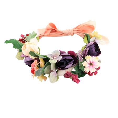 Coronita pentru par, Ecarla, flori decorative, 35 cm, Multicolor - eMAG.ro