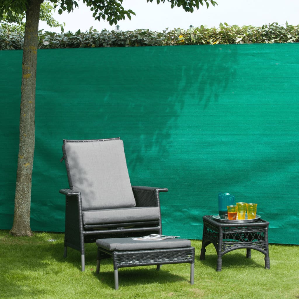 Gard de gradina paravan din plasa, verde, 1,5x5 m, PE, stabil si robust ...