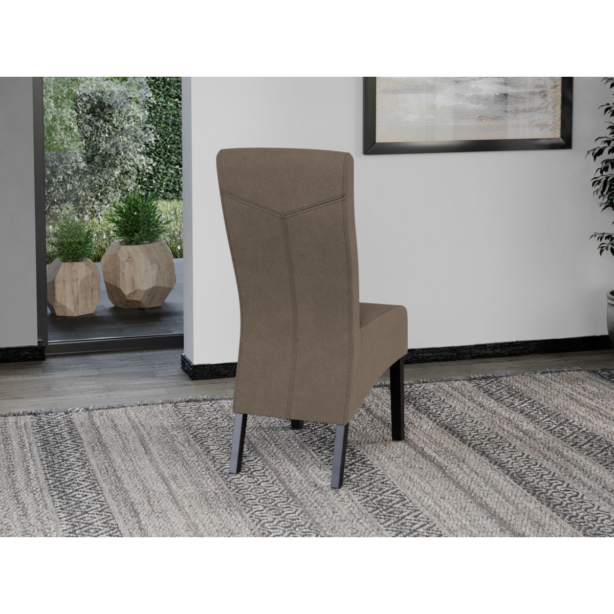 Scaun tapitat, Laguna, Paris Vardo 35, Maro, 45 x 61 x 101 cm, Picioare ...