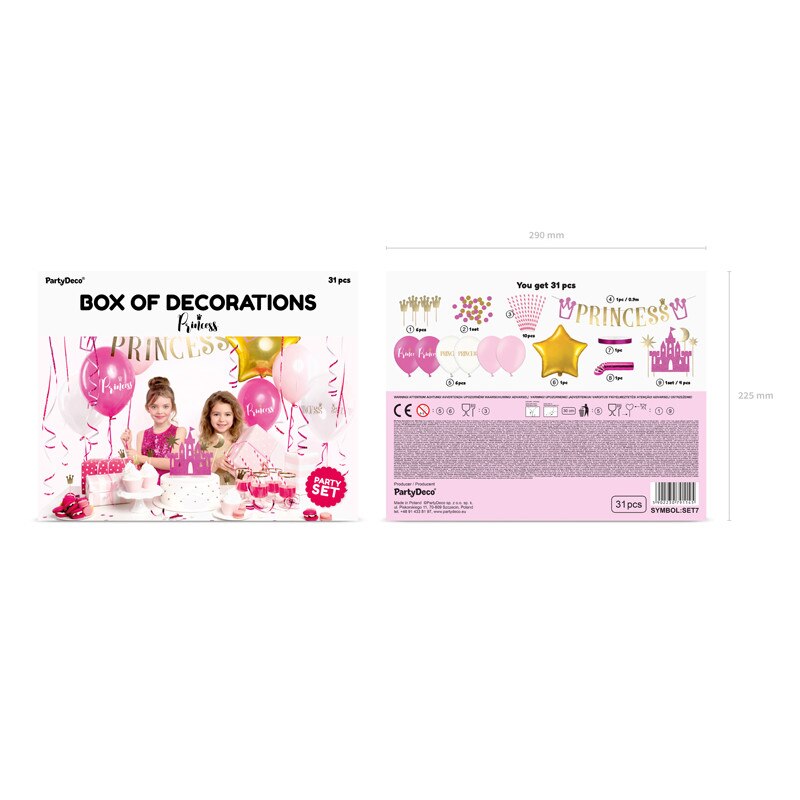 Set 31 piese decoratiuni pentru petreceri - Printesa - eMAG.ro