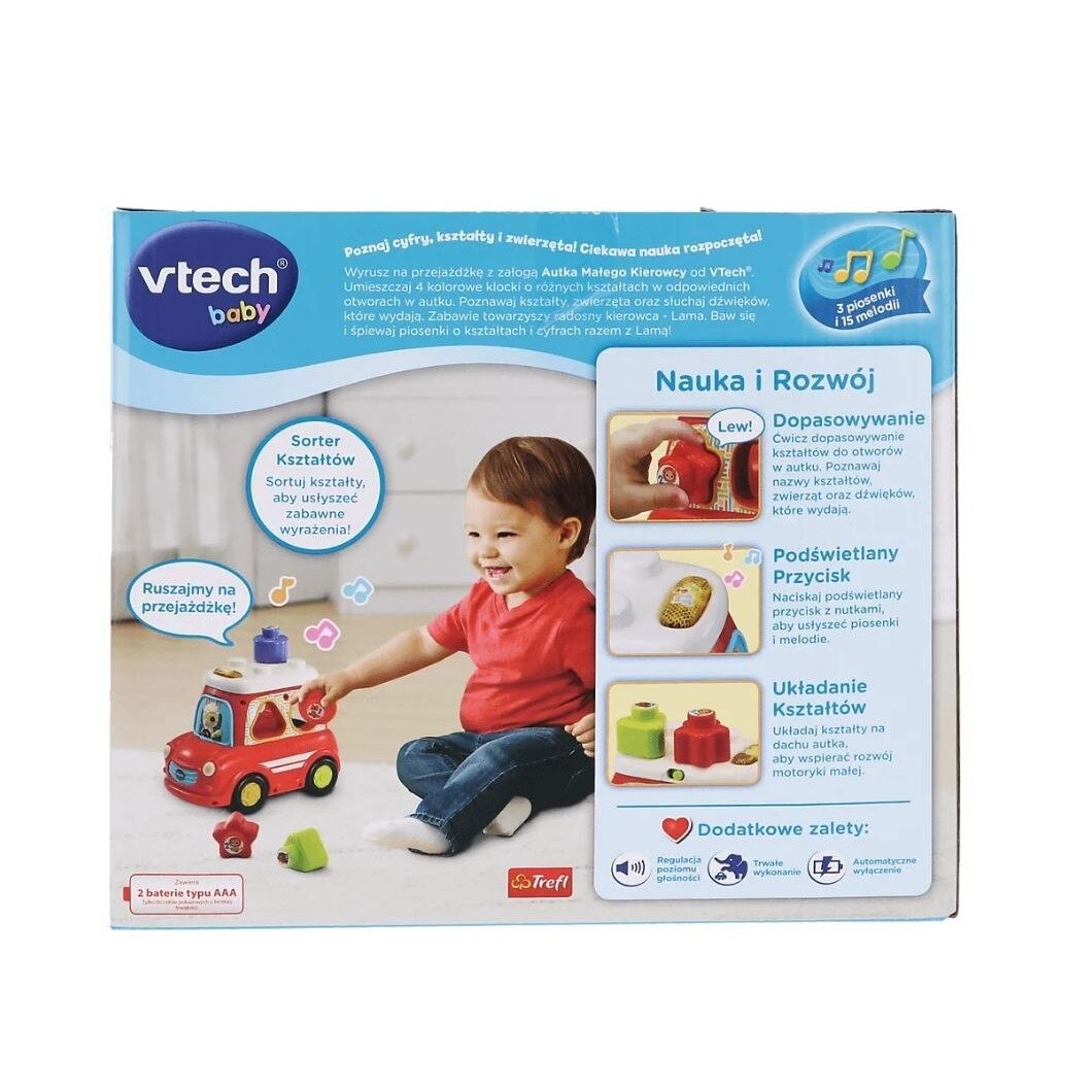 Кола играчка Vtech, 12 месеца+, Пластмаса, Многоцветна - eMAG.bg