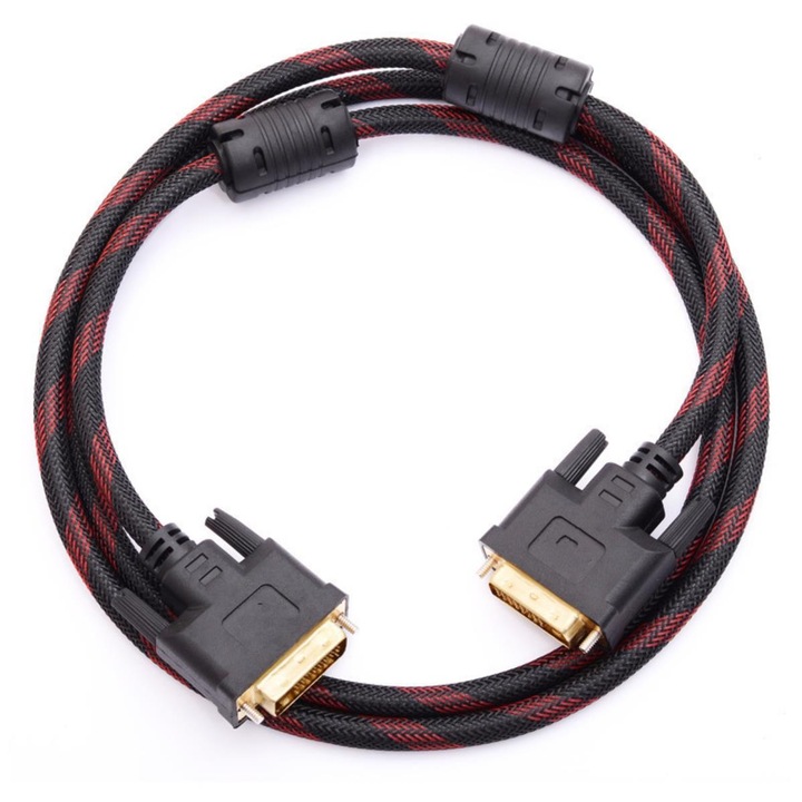 Cablu monitor, YWD-FMM, DVI 24+1, 1.5m, Negru/Rosu - eMAG.ro