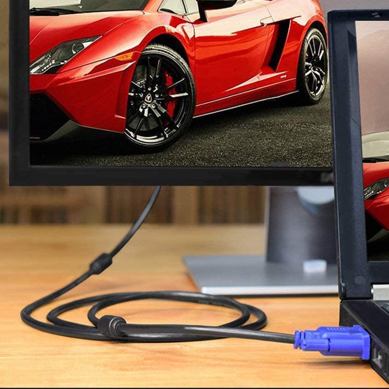 Кабел за монитор, VGA/VGA, 4K, 3m, Син - eMAG.bg