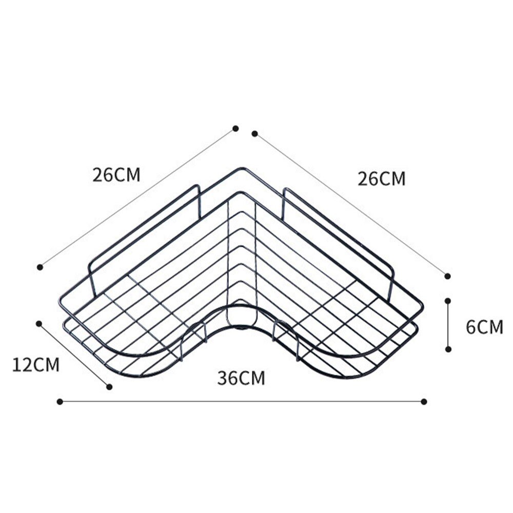 Raft colt baie, Metal, 10kg, Negru - eMAG.ro