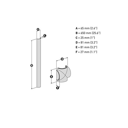 Sistem de acoperire cabluri 65 cm Maxi Meliconi, Aluminiu, Ideal pentru ...