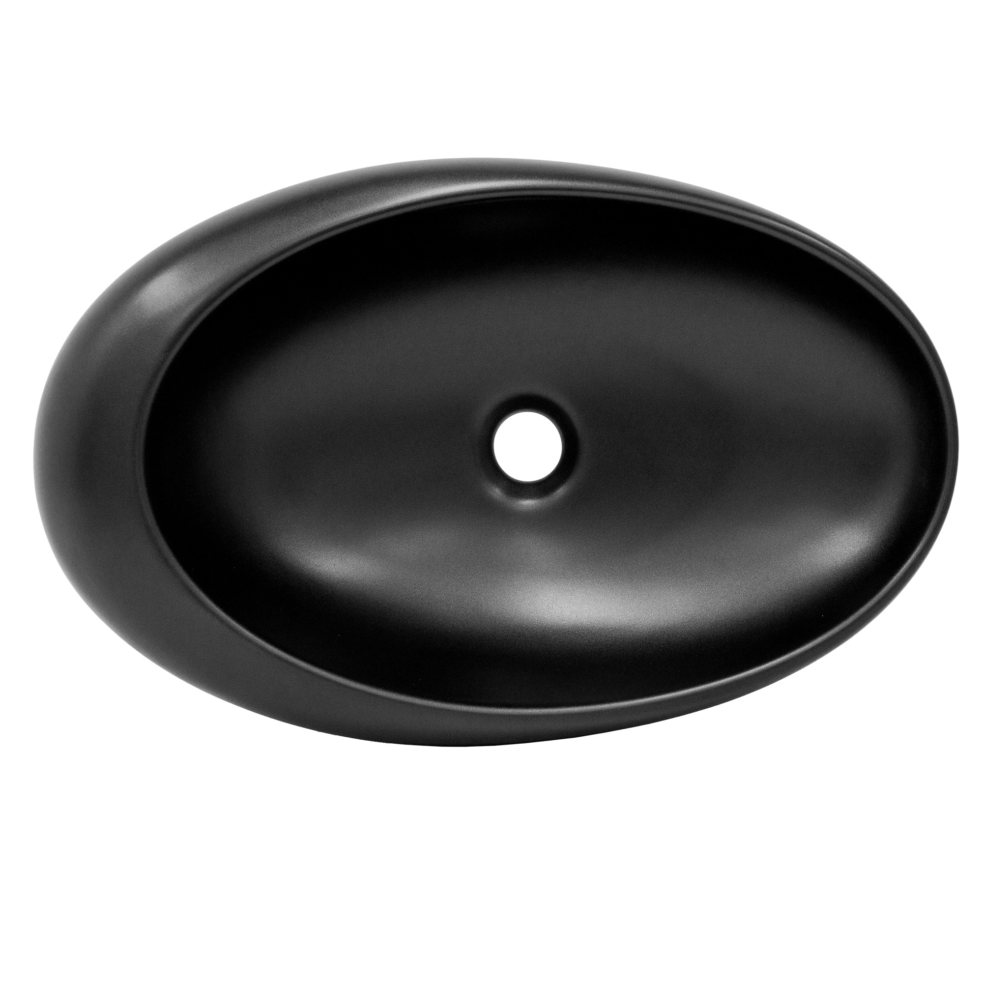 Lavoar din ceramica, negru, 585 x 375 x 145 mm, design modern, usor de ...