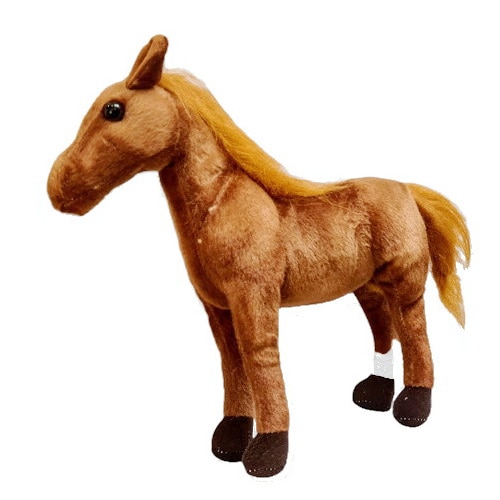 Jucarie de plus, cal cu picioare flexibile, sunete realiste, 30 cm ...