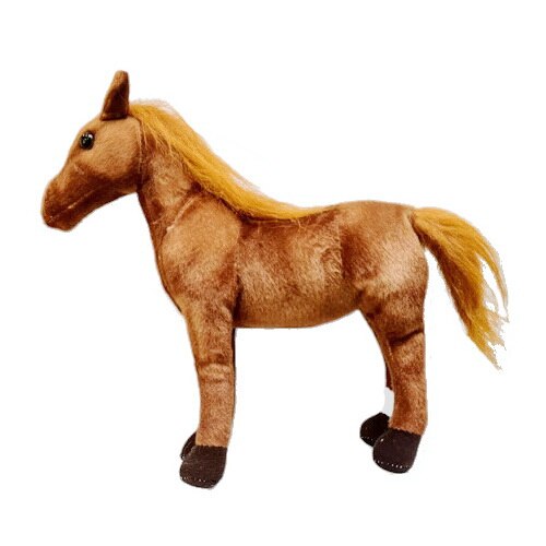 Jucarie de plus, cal cu picioare flexibile, sunete realiste, 30 cm ...