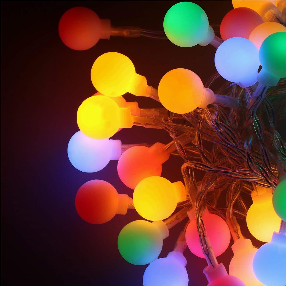 Sersimo Gömbös égősor, Kerti, 7,5 méter, 50 LED, Elemeks, Színes - eMAG.hu