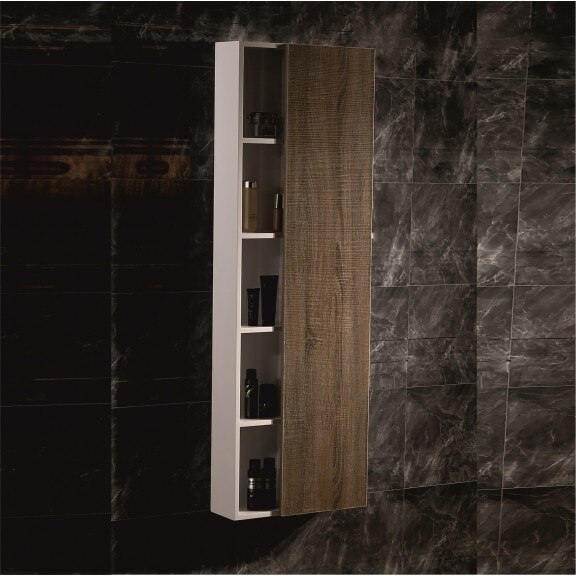 Dulap tip coloana pentru baie, PVC, Suspendat,140 x 16.5 x 45 cm - eMAG.ro