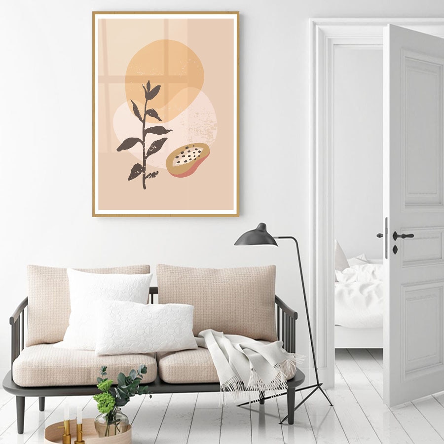 Tablou Poster Inramat, Avocado Flower, 21 x 30 cm, Rama Aurie - eMAG.ro