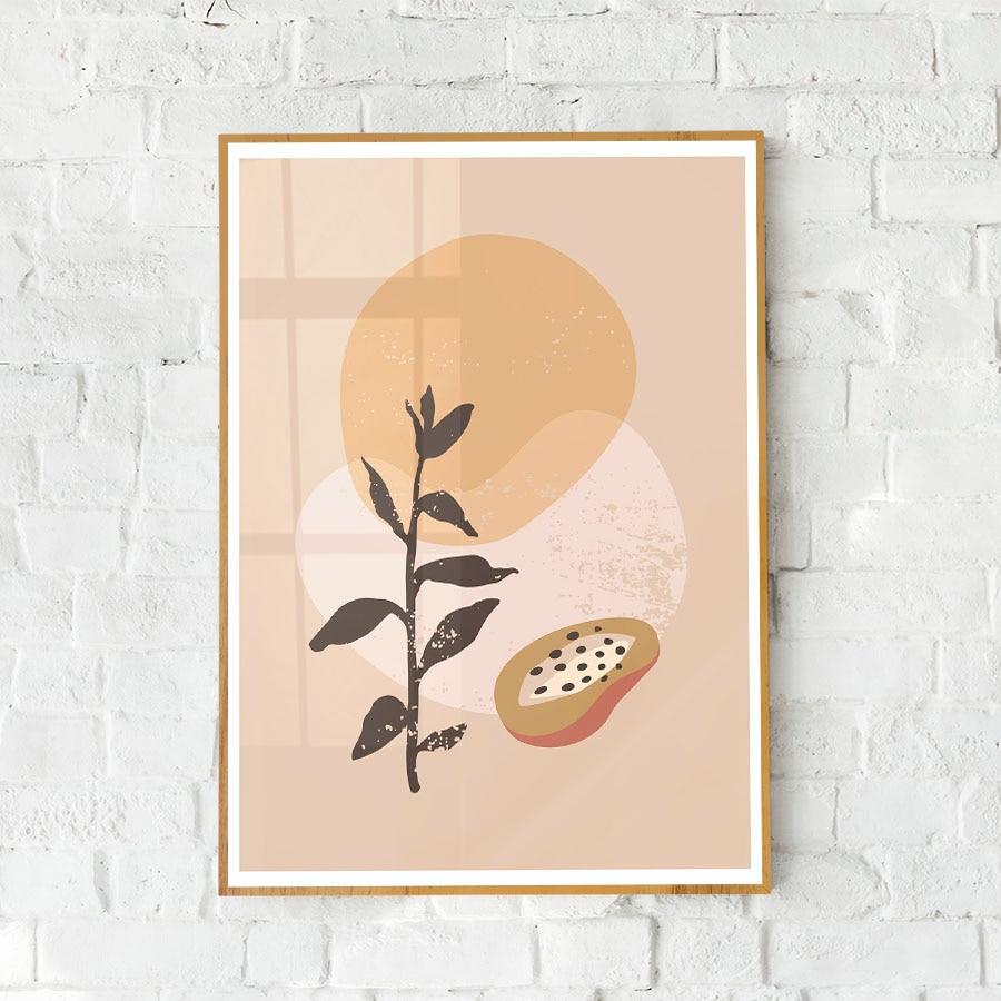 Tablou Poster Inramat, Avocado Flower, 21 x 30 cm, Rama Aurie - eMAG.ro