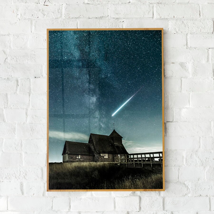 Tablou Poster Inramat, Falling Star, 60x40 cm, Rama Aurie - eMAG.ro