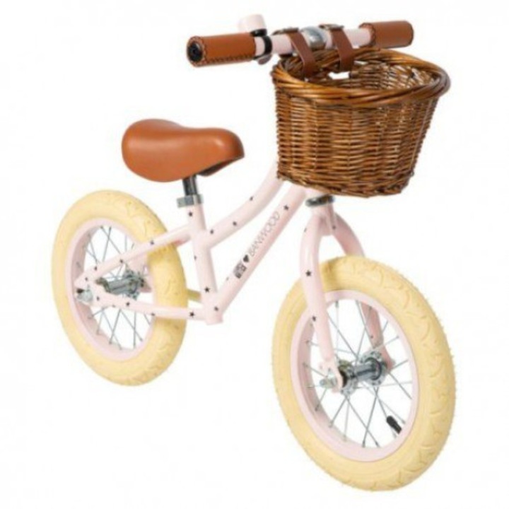 Bicicleta fara pedale pentru copii, Banwood, Metal/Piele ecologica ...