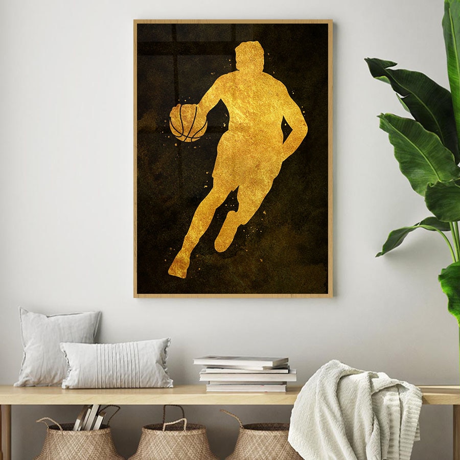 Tablou Poster Inramat, Golden NBA, 21 x 30 cm, Rama Aurie - eMAG.ro