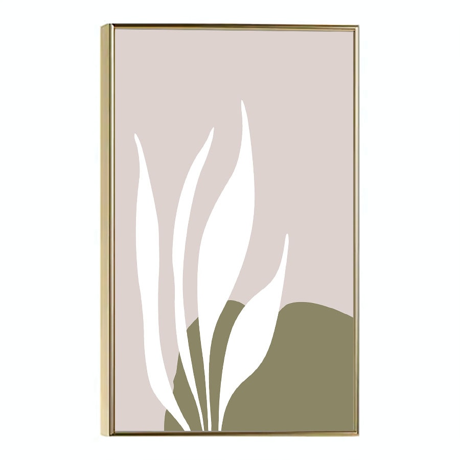 Tablou Poster Inramat, Line Art Of Plants, 60x40 cm, Rama Aurie - eMAG.ro