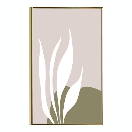 Tablou Poster Inramat, Line Art Of Plants, 60x40 cm, Rama Aurie - eMAG.ro