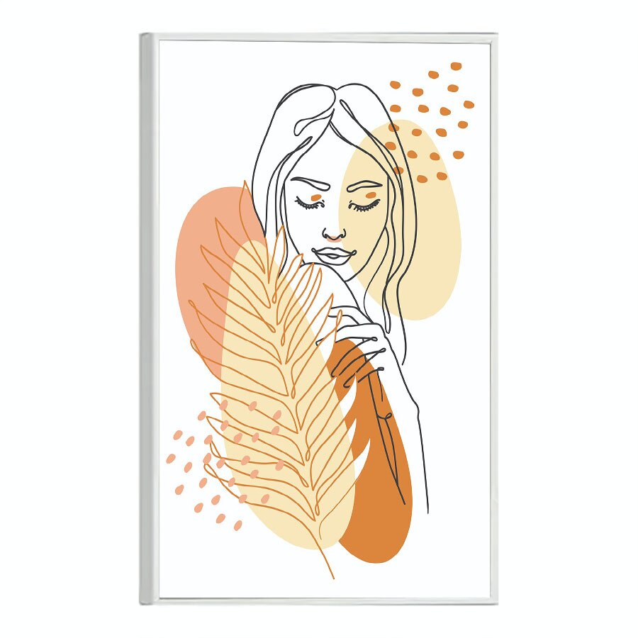 Tablou Poster Inramat, Line Woman, 21 x 30 cm, Rama Alba - eMAG.ro