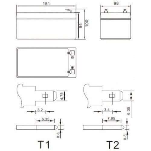 Acumulator plumb, MW Power, 12V, 12Ah, Negru - eMAG.ro
