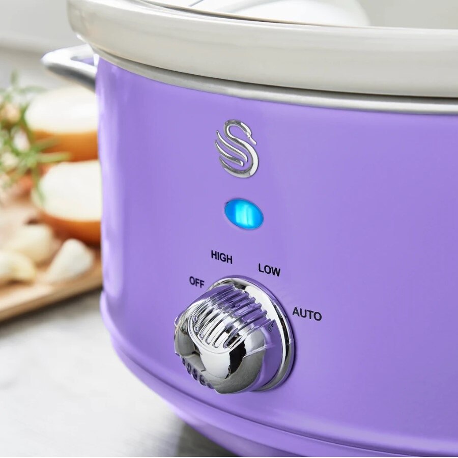 Slow cooker Swan, Retro, capacitate 3.5 litri, ideal pentru risotto ...