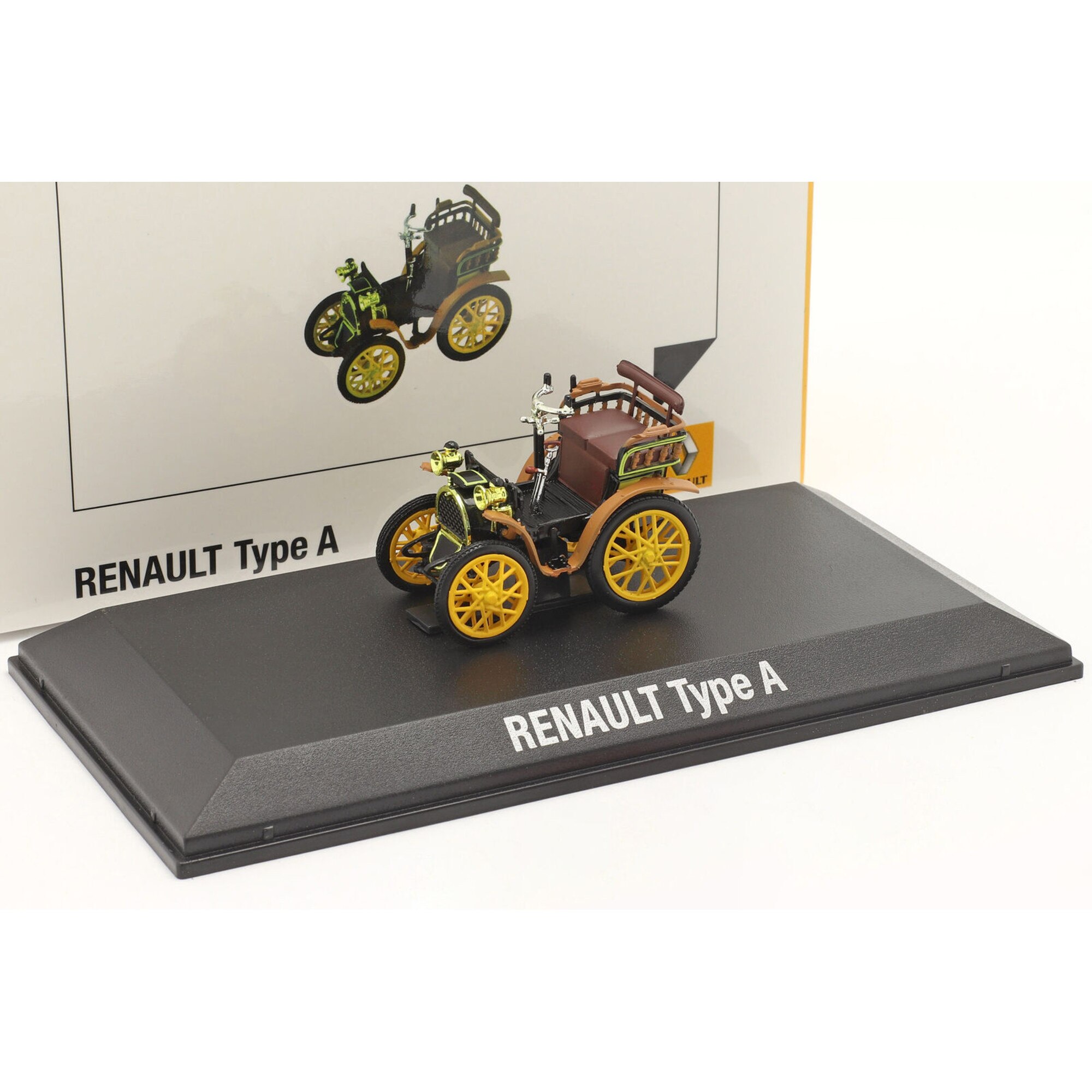 Macheta Renault Voiturette Type A 1899 black / brown / yellow 1:43 ...