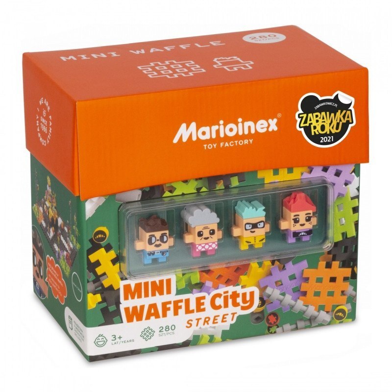 Set mini blocuri Waffle-Street, Marioinex, 280 elemente, + 3 ani ...