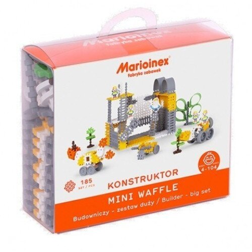 Blocuri de constructie Mini Waffle - Builder, Marioinex, 185 piese, +4 ...