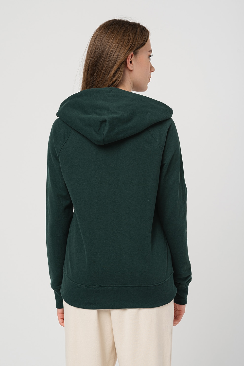 GAP, Hanorac cu fermoar si aplicatie logo, Verde englez, Alb murdar ...