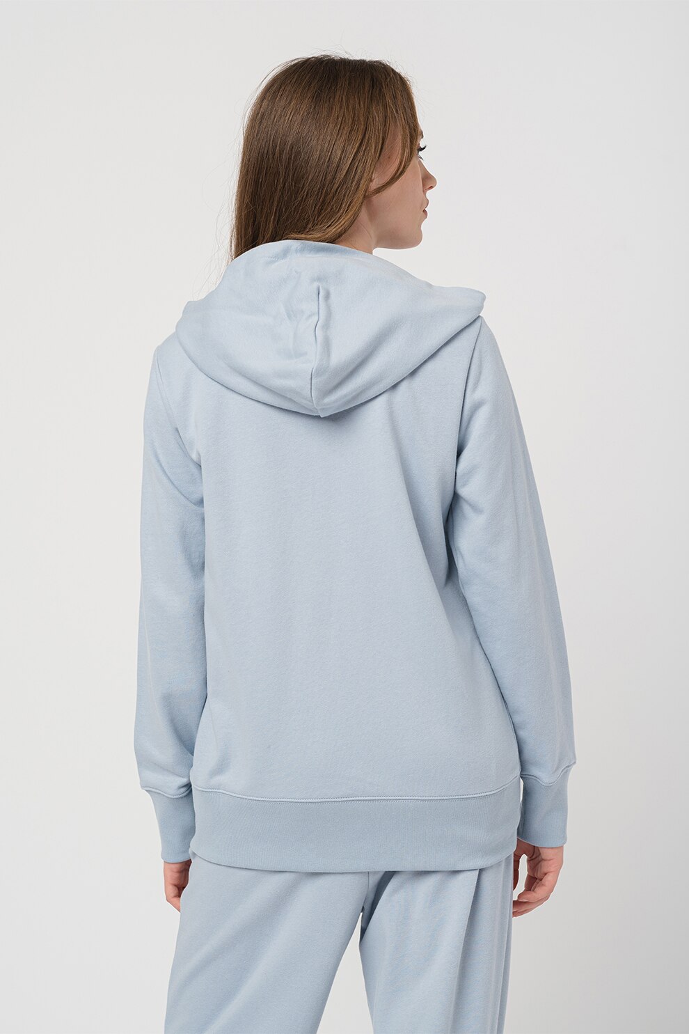 GAP, Худи с цип и лого, Бял, Лавандула, Тъмносин, M - eMAG.bg