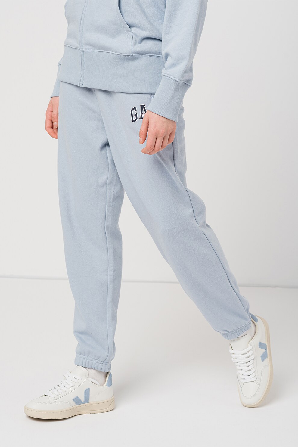 GAP, Спортен панталон с джобове встрани, Пастелносин, M - eMAG.bg