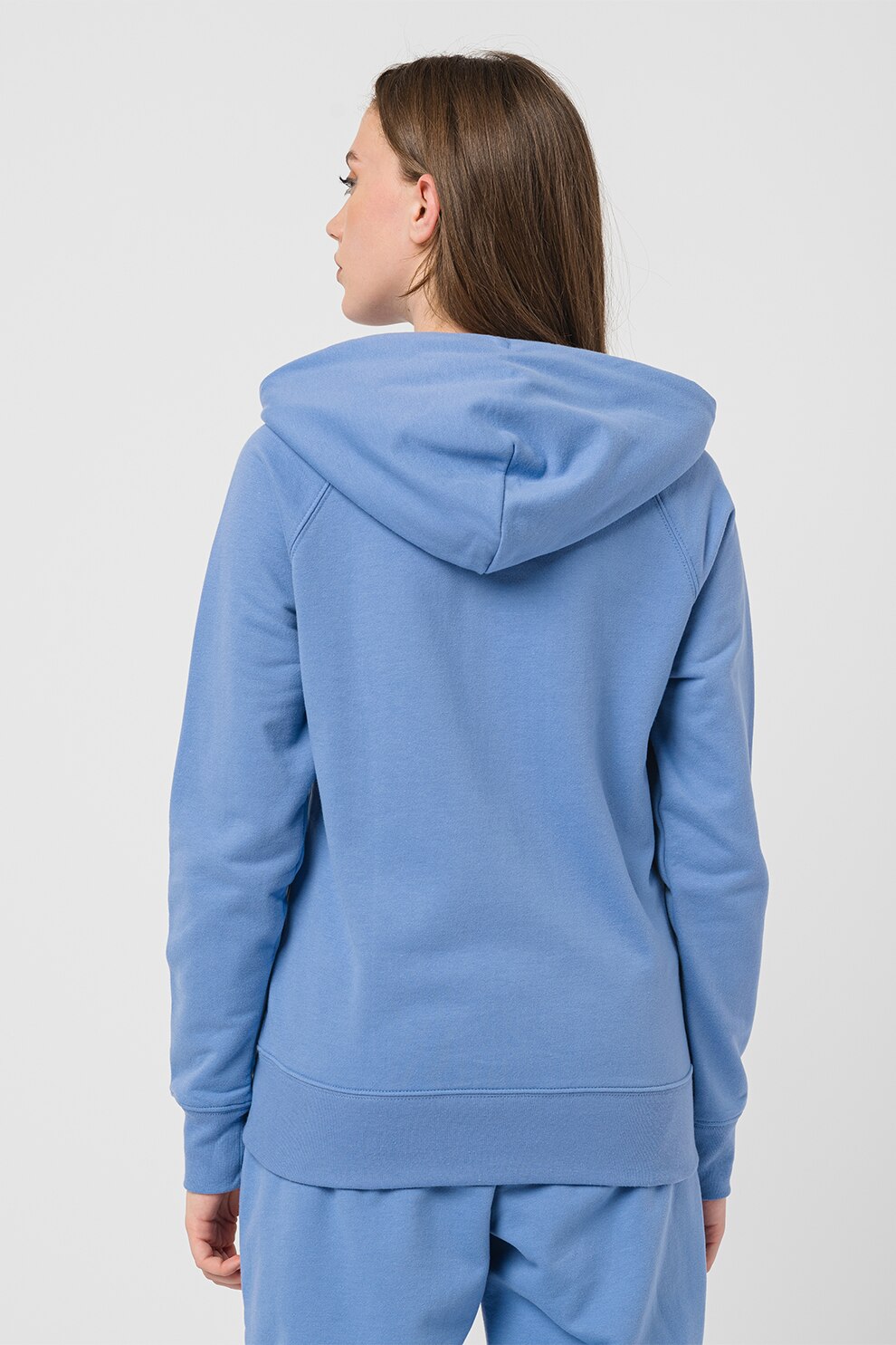 GAP, Худи с цип и пришито лого, Лавандула, Мръснобял, XL - eMAG.bg