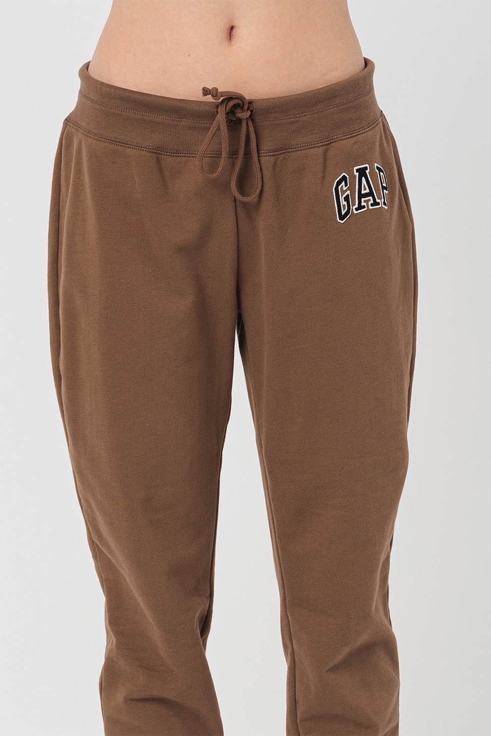 GAP, Спортен панталон с бродирано лого, Кафяв, XS-REG - eMAG.bg