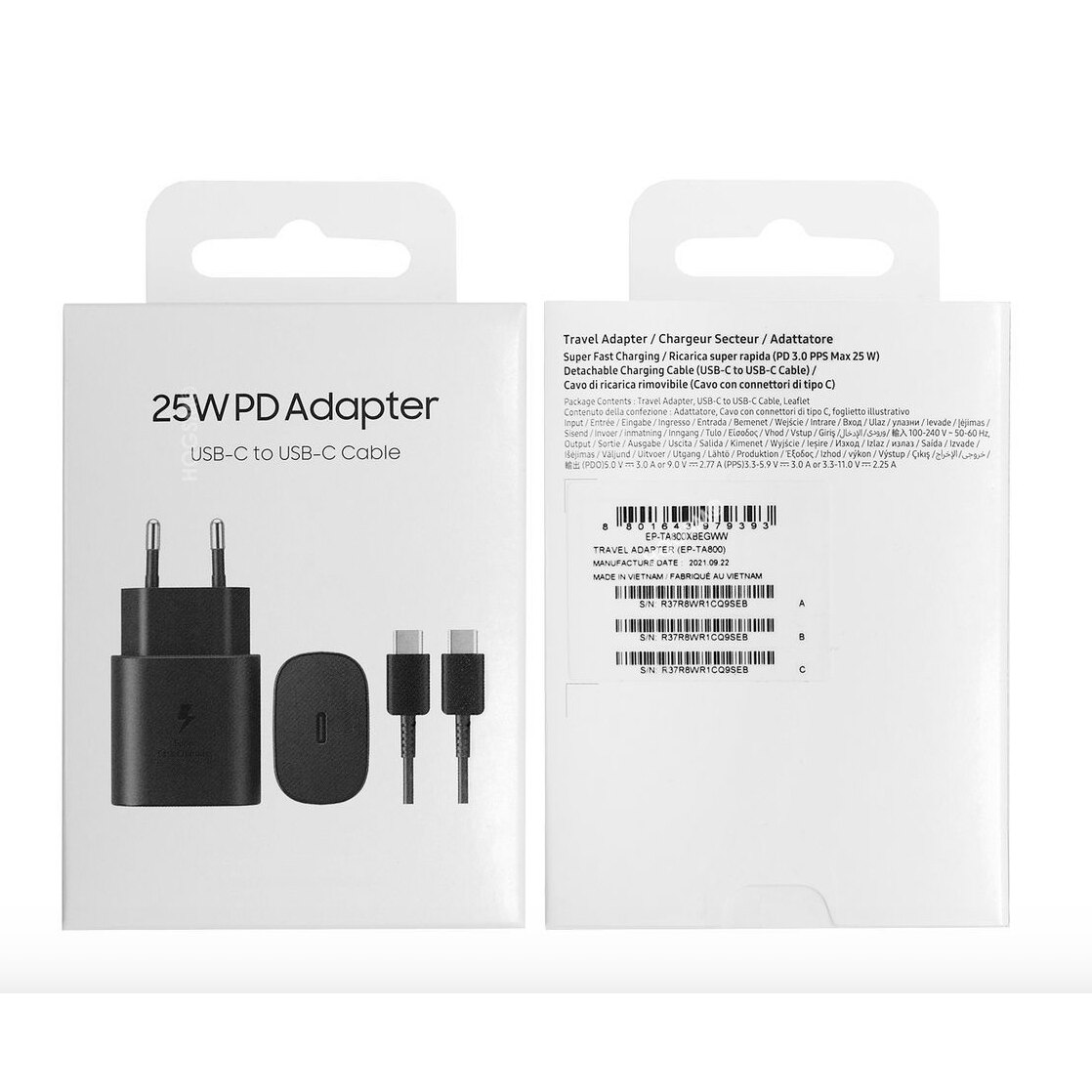 Set Incarcator USB-C cu Super Fast Charging 25W, TA800XBEGWW - eMAG.ro
