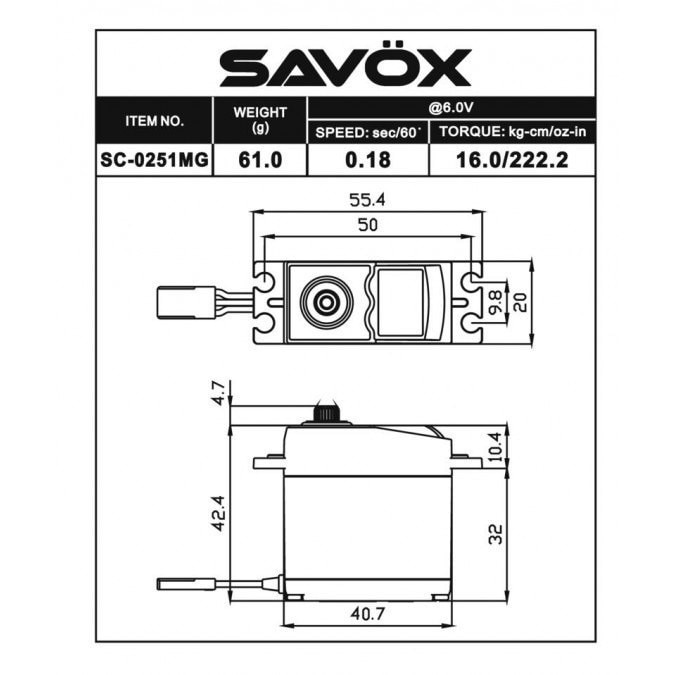Дигитален актуатор Savox SC-0251MG - eMAG.bg
