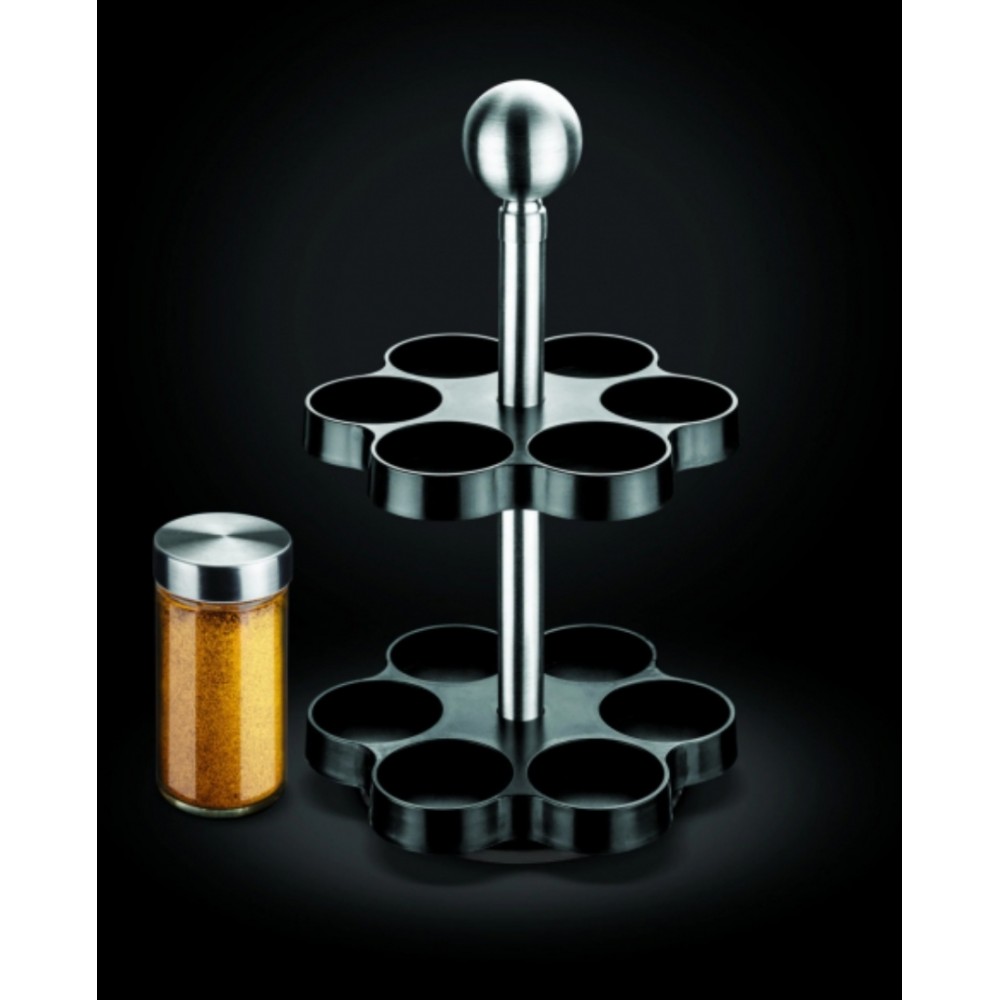 Set condimente cu suport rotativ, 12 bucati - eMAG.ro