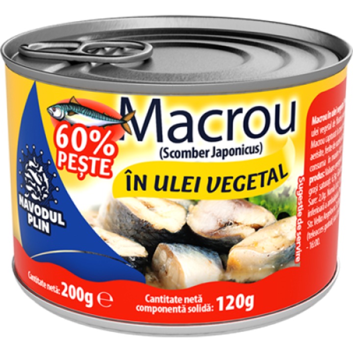Macrou In Ulei Vegetal, Navodul Plin, 200 g - eMAG.ro