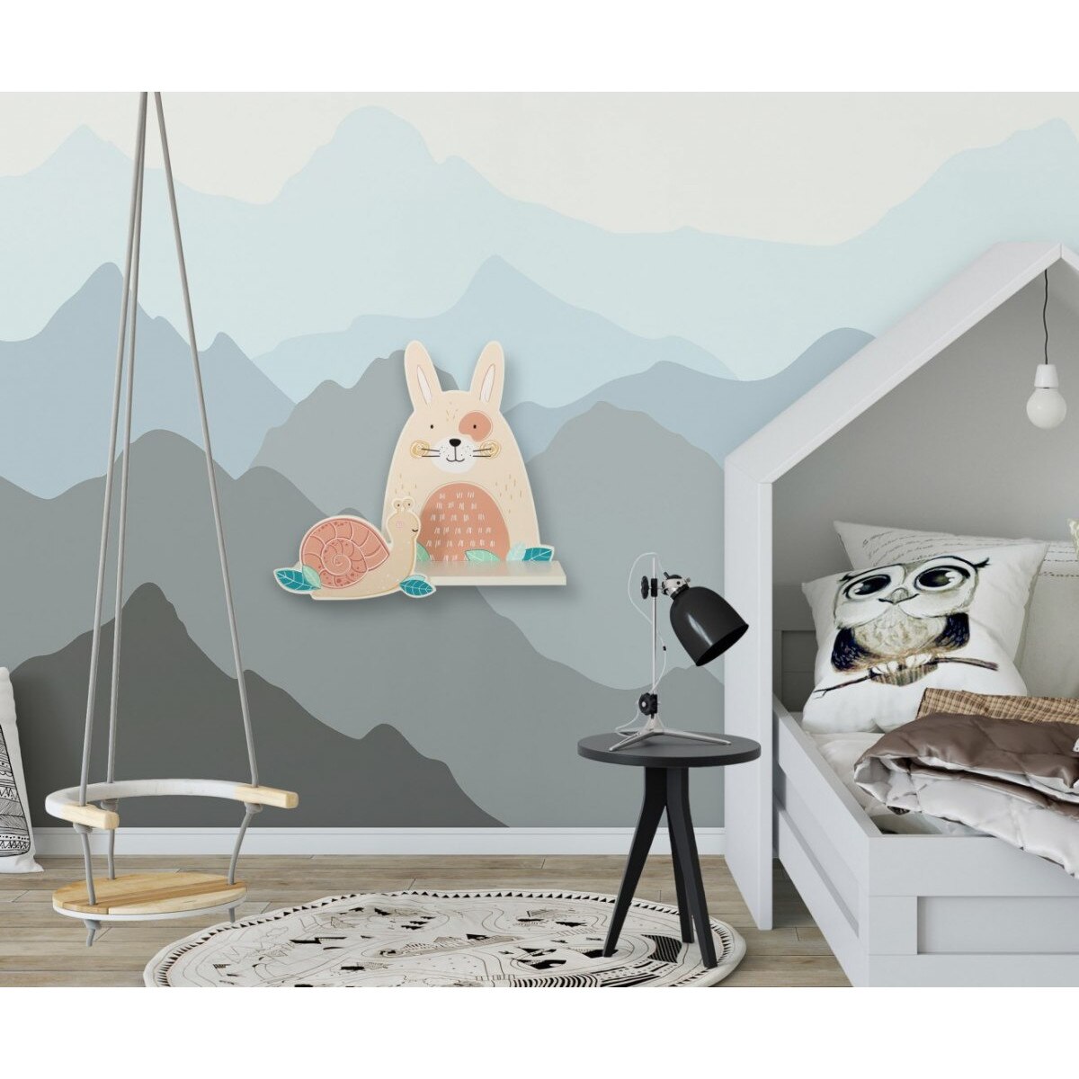 Raft camera copii, My Sweet Baby, Model - Iepure, MDF, 50 x 15 cm ...