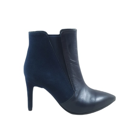Botine cu elastic, 35, bleumarin, piele naturala, Ancolette - eMAG.ro