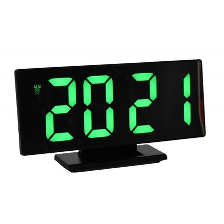 Ceas Electronic de Masa cu Lumina Led Verde, Temperatura, Alarma, 2 ...