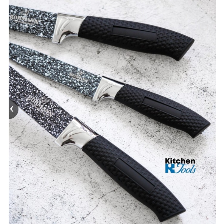 Set cutite 6 piese Bohmann- in cutie magnetica cu maner soft touch si ...