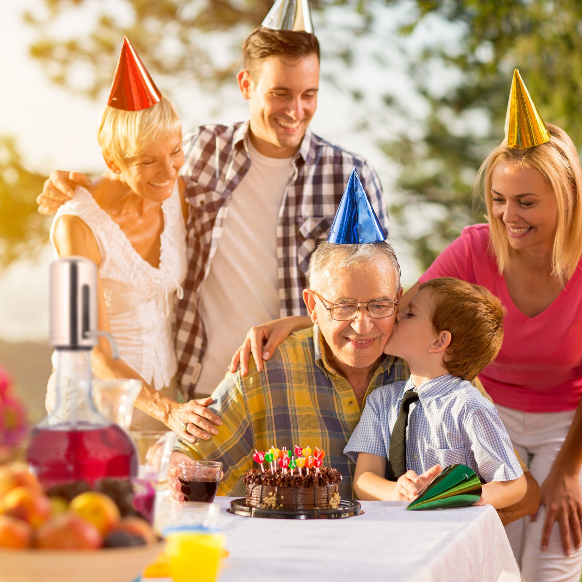 Carafa pentru limonada sau citronada cu 6 pahare, Relaxdays, cu robinet ...