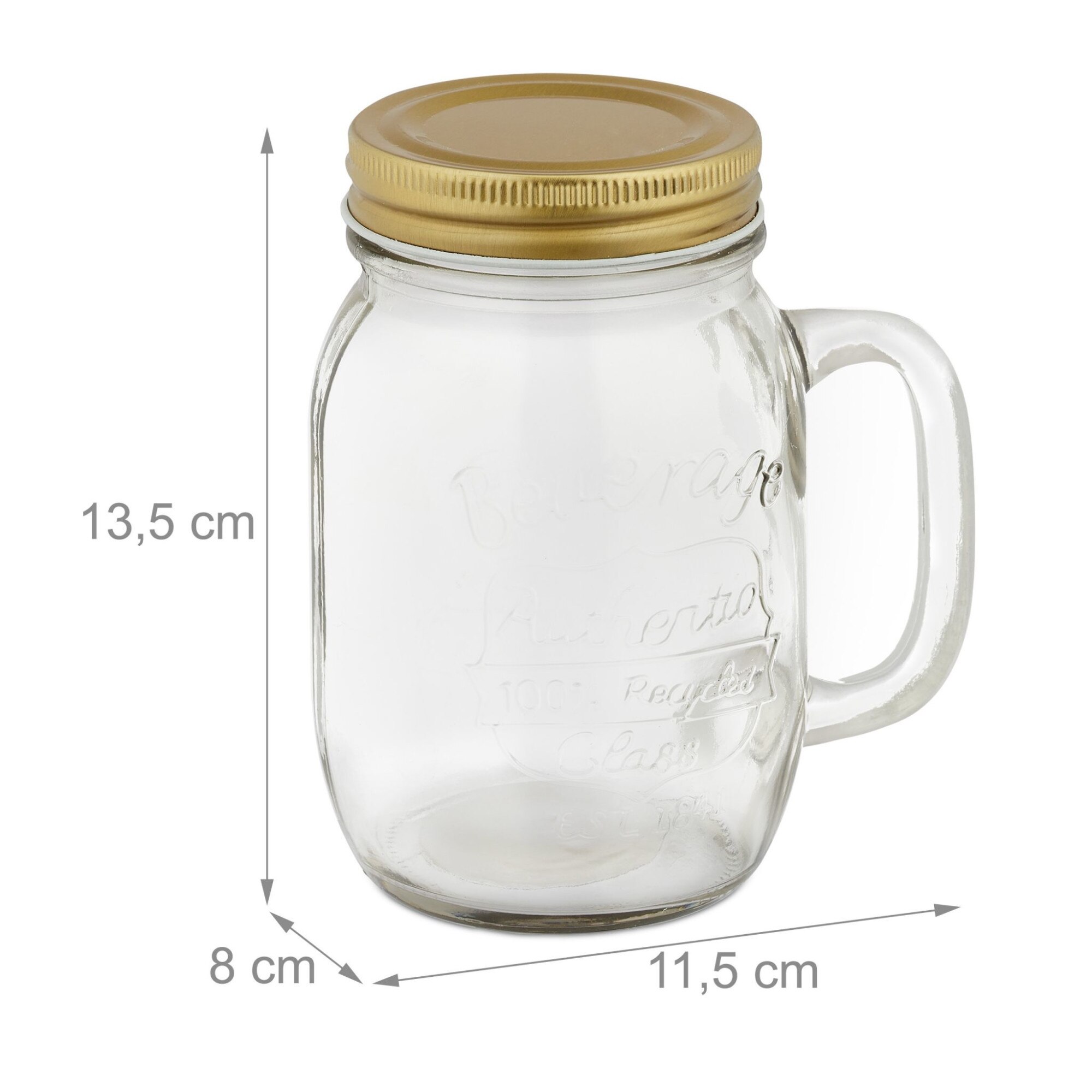 Carafa pentru limonada sau citronada cu 4 pahare tip halba, Relaxdays ...