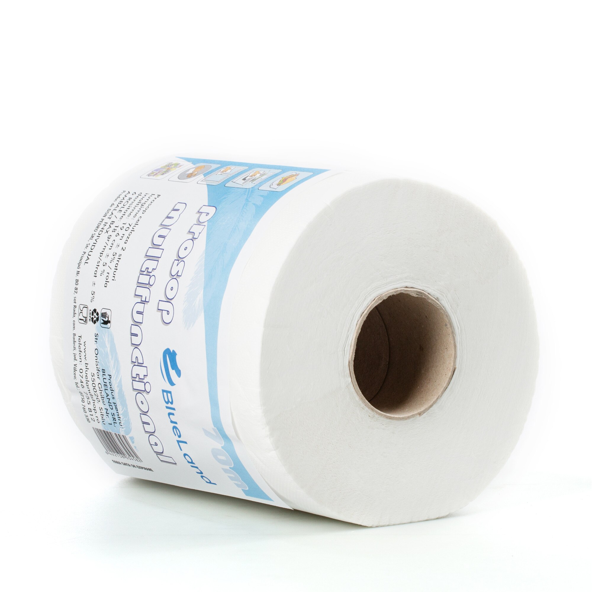 Rola prosop hartie multifunctional, Blueland, 2 straturi, 70 M - eMAG.ro