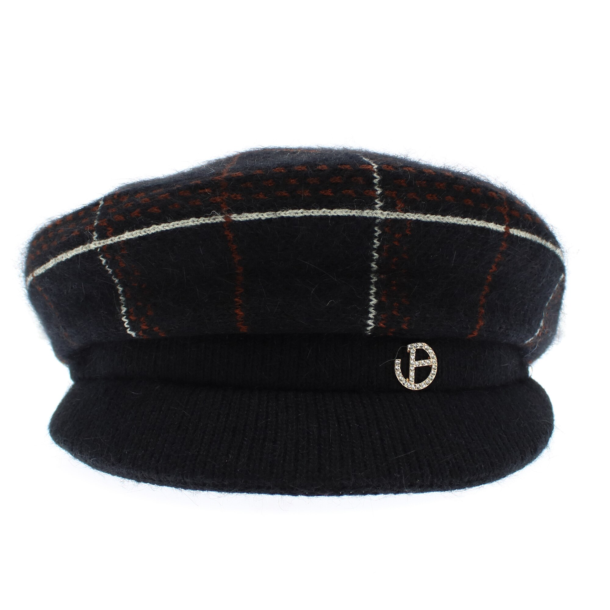 Sapca dama, ButicCochet, angora, one size, model liniar, Negru ...