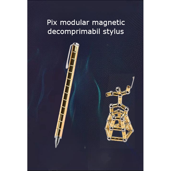 Set Pix Modular Magnetic Premium cu 30 Bile Magnetice, 14 Inele ...