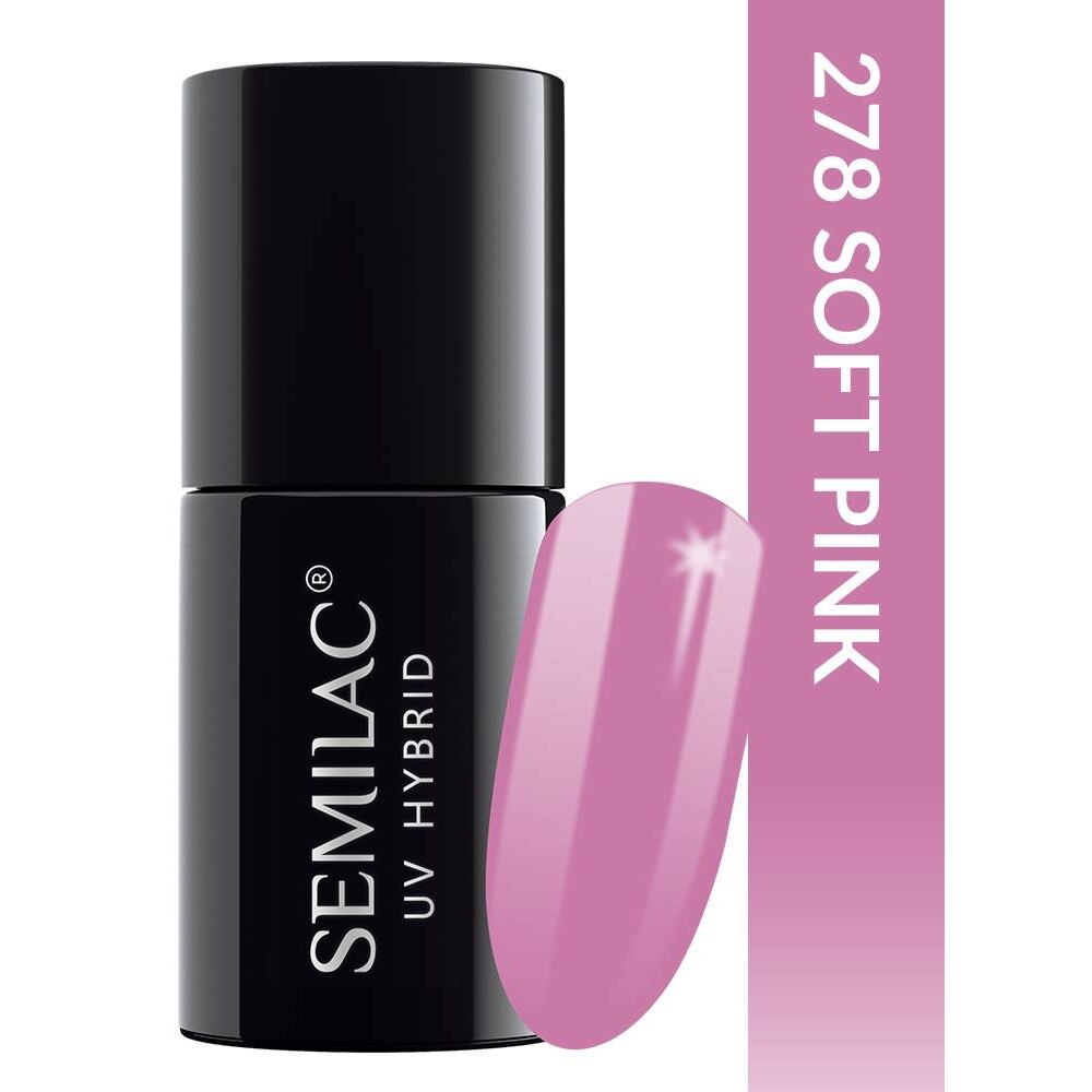 Полуперманентен UV лак за нокти, Semilac, 278, 7 ml, розов - eMAG.bg