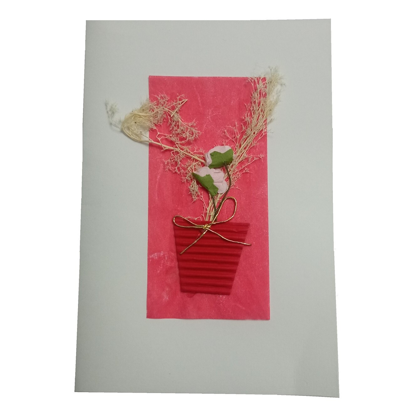 Felicitare cu floare naturala si plic A6 model 7 - eMAG.ro
