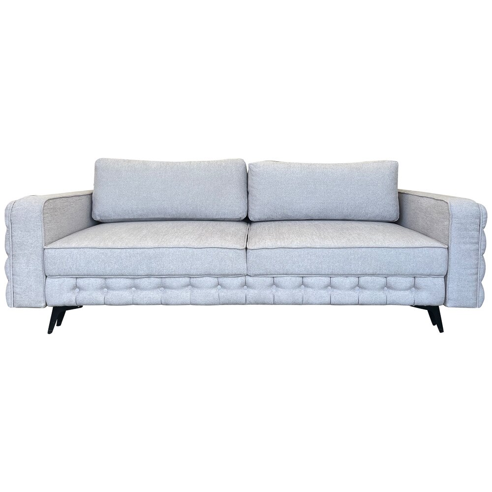 Canapea extensibila Diosa cu lada de depozitare, gri deschis, m415 ...