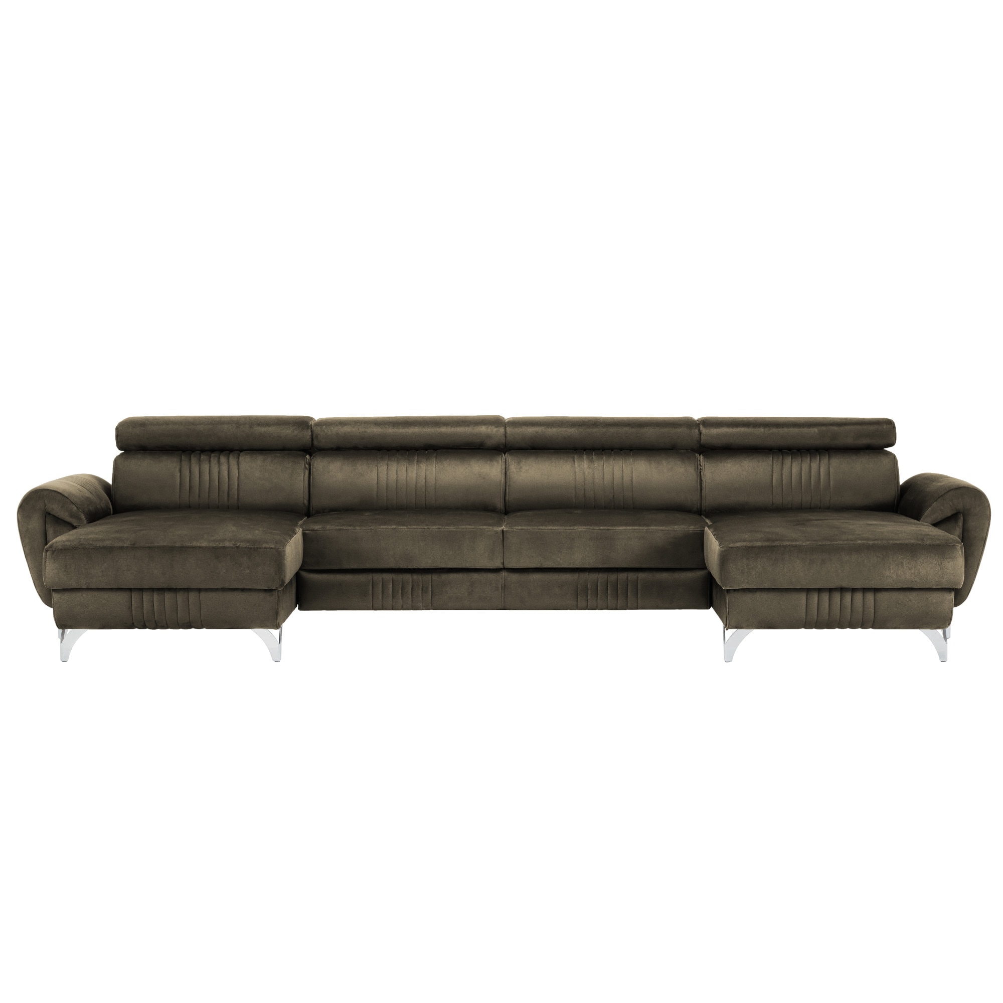 Canapea exclusiva BALTAZAR U Shape maro deschis 360 x 175 x 95 cm - eMAG.ro